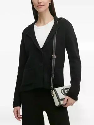 Sisley Notched-lapel Button-up Cardigan