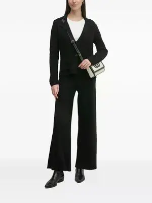 Sisley Notched-lapel Button-up Cardigan