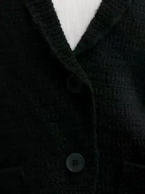 Sisley Notched-lapel Button-up Cardigan