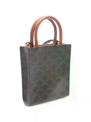 Celine Triomphe Canvas Logo Print Tote Bag