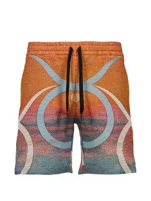 GARCIAS Latin Culture Jacquard-knit Drawstring Shorts