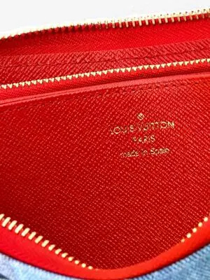 LOUIS VUITTON Zippy Wallet Damier And Monogram Patchwork Denim Small Wallets