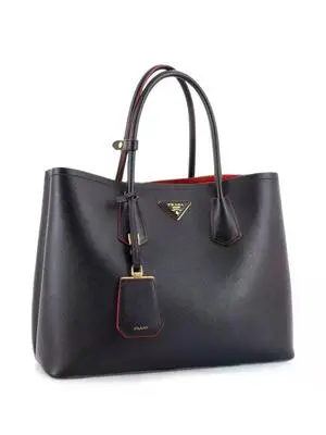 Prada Cuir Double Saffiano Leather Medium Tote Bag