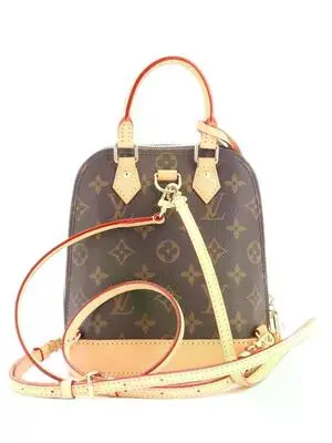 LOUIS VUITTON Alma Monogram Canvas Backpack - Brown