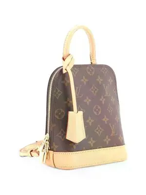 LOUIS VUITTON Alma Monogram Canvas Backpack - Brown
