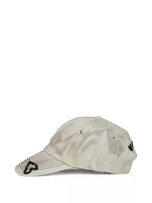 VAIN 3 Distressed Logo-embroidered Cap