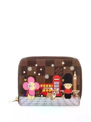 LOUIS VUITTON Zippy Coin Purse Limited Edition Vivienne Xmas Damier Pouch - Brown