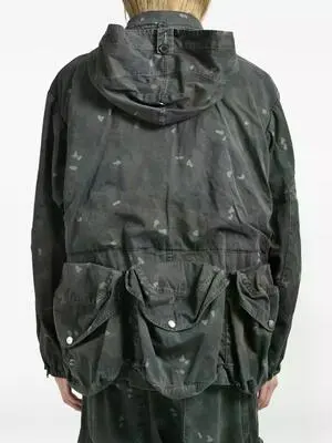 DAIRIKU Camouflage-print Hooded Utility Jacket