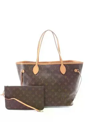 LOUIS VUITTON Monogram Canvas Neverfull Tote Bag - Brown