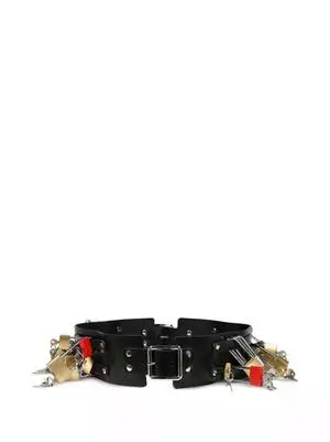 MARKING DISTANCE Pont Des Arts Padlock Leather Belt