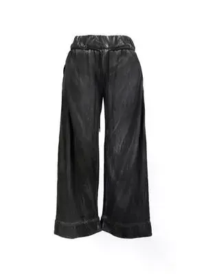 MUKCYEN Fold-cuff Track Pants - Black