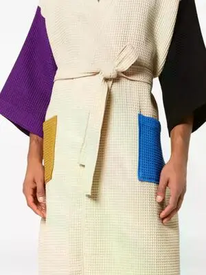 HAY Waffle-knit Colour-block Bathrobe