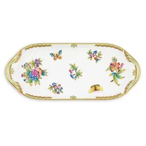 HEREND Queen Victoria Sandwich Tray - Multicolor