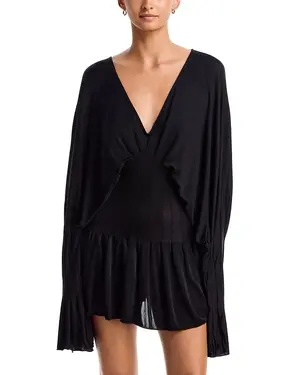 AYA MUSE Alta Plunging V-neck Mini Dress