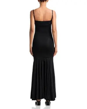 AYA MUSE Zory Mermaid Hem Stretch Jersey Maxi Dress
