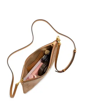 Mcm Aren Visetos Crossbody Pouch Bag - Cognac
