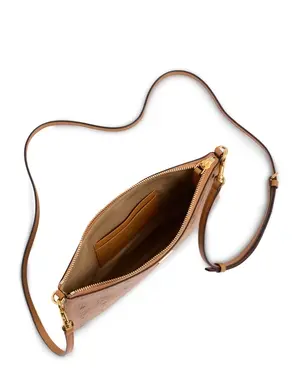 Mcm Aren Visetos Crossbody Pouch Bag - Cognac
