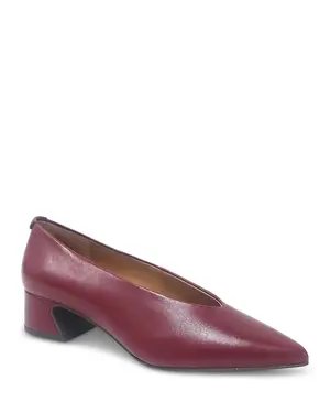 KENNETH COLE Galleria Leather Pumps - Maple Leather