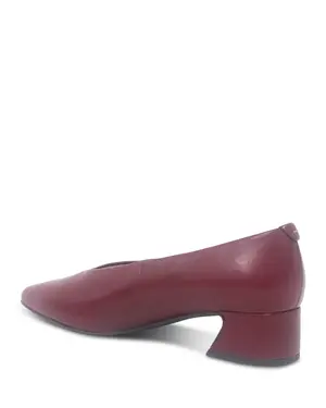 KENNETH COLE Galleria Leather Pumps - Maple Leather