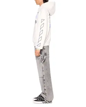 Off-White Cotton Active Logo Graphic Hoodie