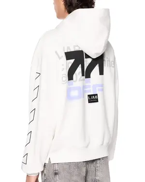 Off-White Cotton Active Logo Graphic Hoodie