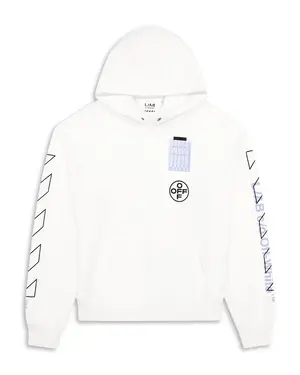 Off-White Cotton Active Logo Graphic Hoodie