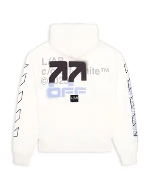 Off-White Cotton Active Logo Graphic Hoodie