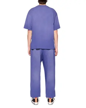 Off-White Cotton Diagonal Logo Garment Wash T-shirt