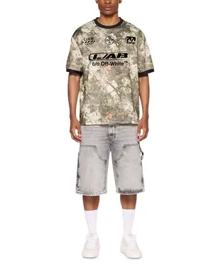 Off-White Ringer Logo Graphic Jersey T-shirt