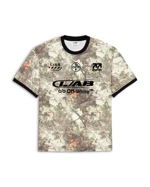 Off-White Ringer Logo Graphic Jersey T-shirt