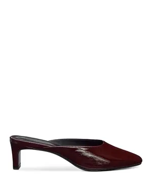 REFORMATION Inez Leather Mules - Ruby Eel