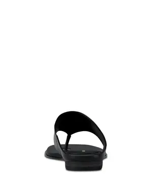 Michael Kors Alster Leather Thong Sandals - Black