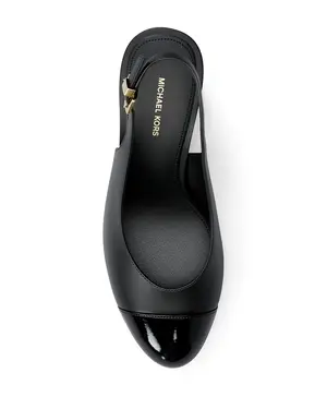Michael Kors Piper Leather Flex Slingback Pumps - Black