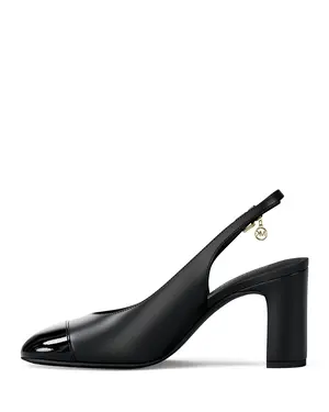Michael Kors Piper Leather Flex Slingback Pumps - Black