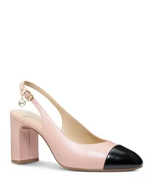 Michael Kors Piper Leather Flex Slingback Pumps - Light Blush