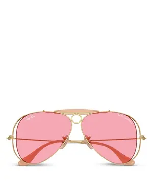 Ray-ban X Dolce & Gabbana Aviator Sunglasses, 58mm - Arista/pink