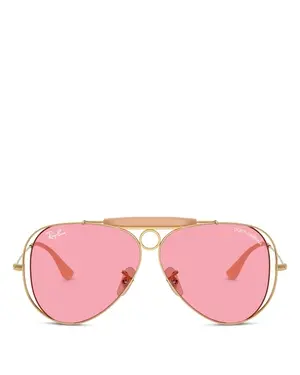 Ray-ban X Dolce & Gabbana Aviator Sunglasses, 58mm - Arista/pink