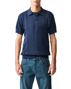 Rodd & Gunn Linwood Knit Cotton Sweater Polo - Ink