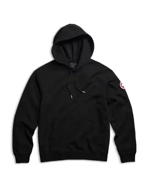 Canada Goose Loon Cotton Logo Patch Drawstring Hoodie - Black