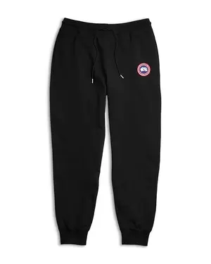 Canada Goose Loon Cotton Drawstring Logo Patch Joggers - Black