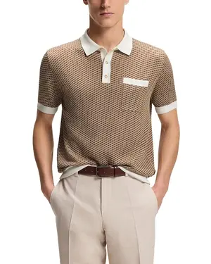BOSS L-lomato Cotton Blend Knit Polo Shirt