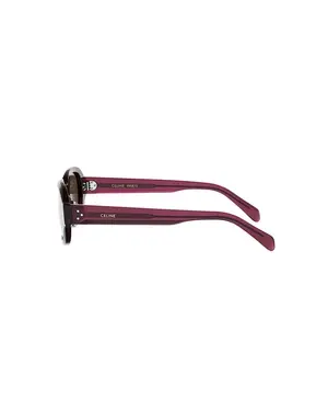 Celine 52mm Round Frame Sunglasses - Shiny Red