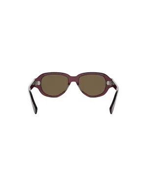 Celine 52mm Round Frame Sunglasses - Shiny Red