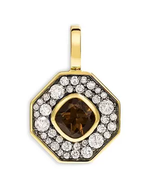 BY PARIAH 14k Yellow Reverie Smokey Quartz & Diamond Pendant - Gold