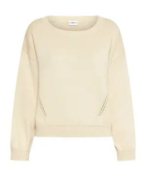 Marella Ribbed Knit Sweater - Nude