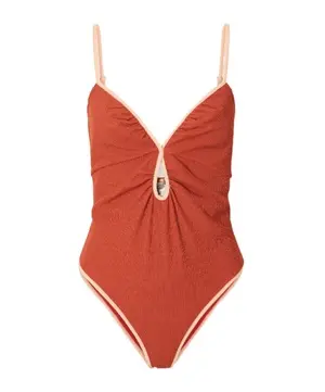 Johanna Ortiz V-neck Cutout One-piece Swimsuit - No