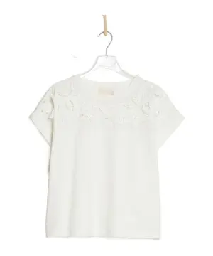 IBLUES Embroidered Cotton Knit T-shirt