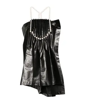 Junya Watanabe Pearl-detail Pleated Blouse - Black