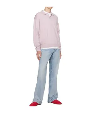 Maison Kitsuné Knitted Polo Shirt