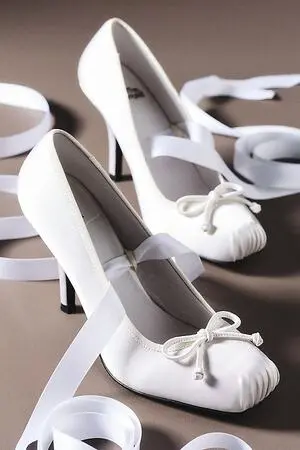 Jeffrey Campbell Nympha Satin Tie-up Pumps